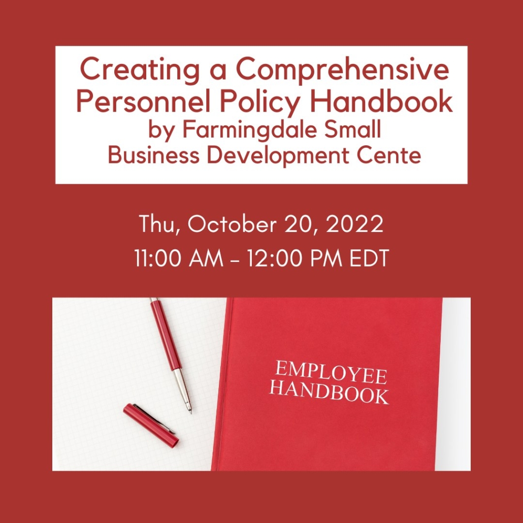 Creating a Comprehensive Personnel Policy Handbook - October 20, 2022 ...